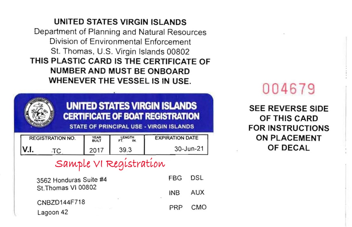 USVI Boat Registration – Commercial Vessel Licensing Authority Virgin ...
